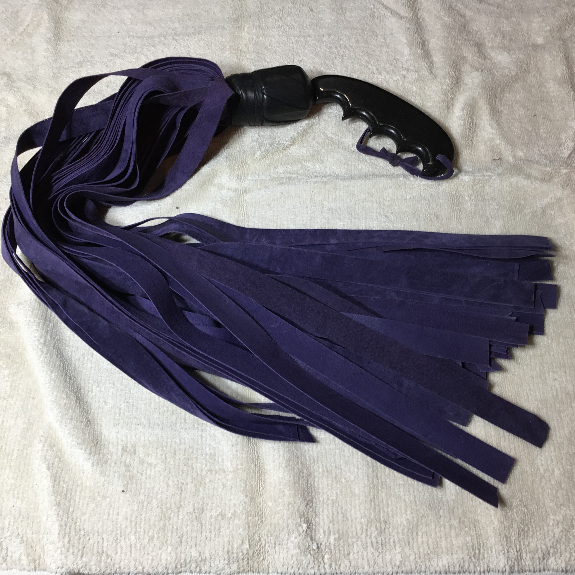 Dark Purple Suede Flogger – Kinky Elf Toys